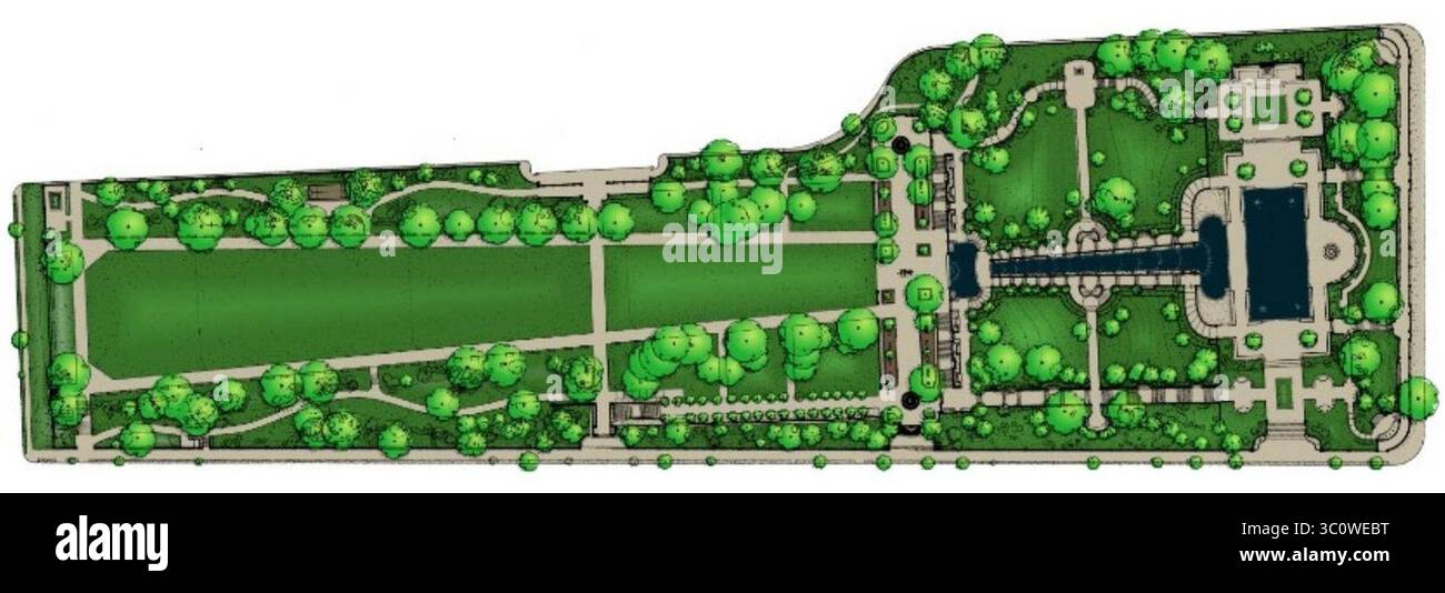 Meridian Hill Park map Stock Photo - Alamy