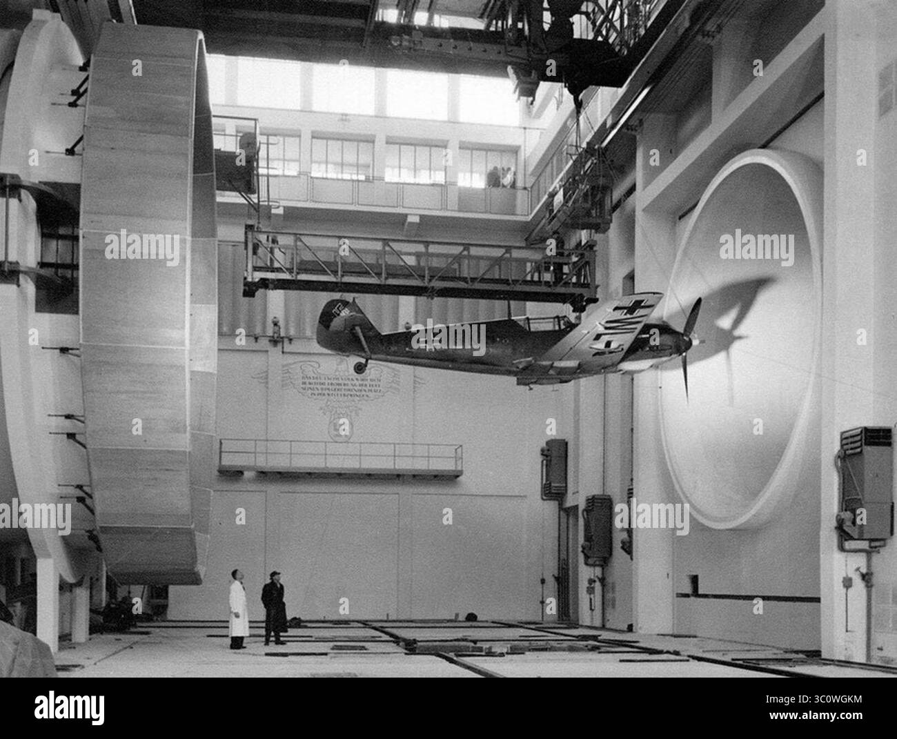 Messerschmitt Bf 109E wind tunnel testing at the Deutsche LFA Stock ...
