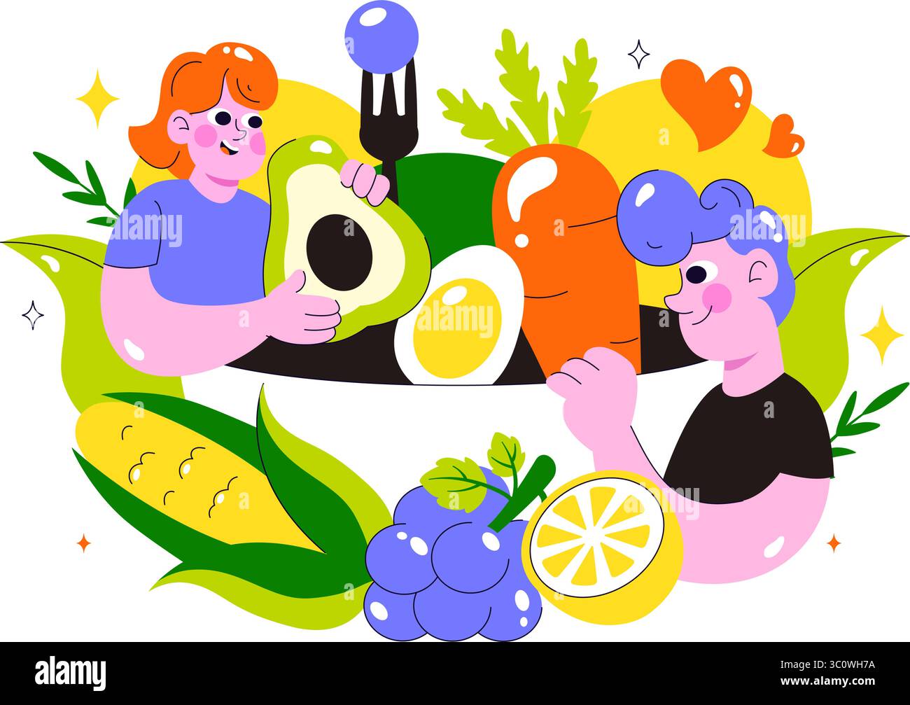 Vegetarian culinary Stock Vector Images - Alamy