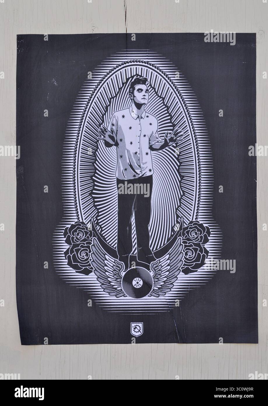 Street Art Rock Concert Poster of Morrissey Stock Photo - Alamy