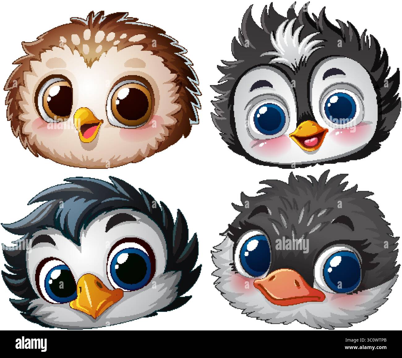 Cartoon bird faces hi-res stock photography and images - Alamy