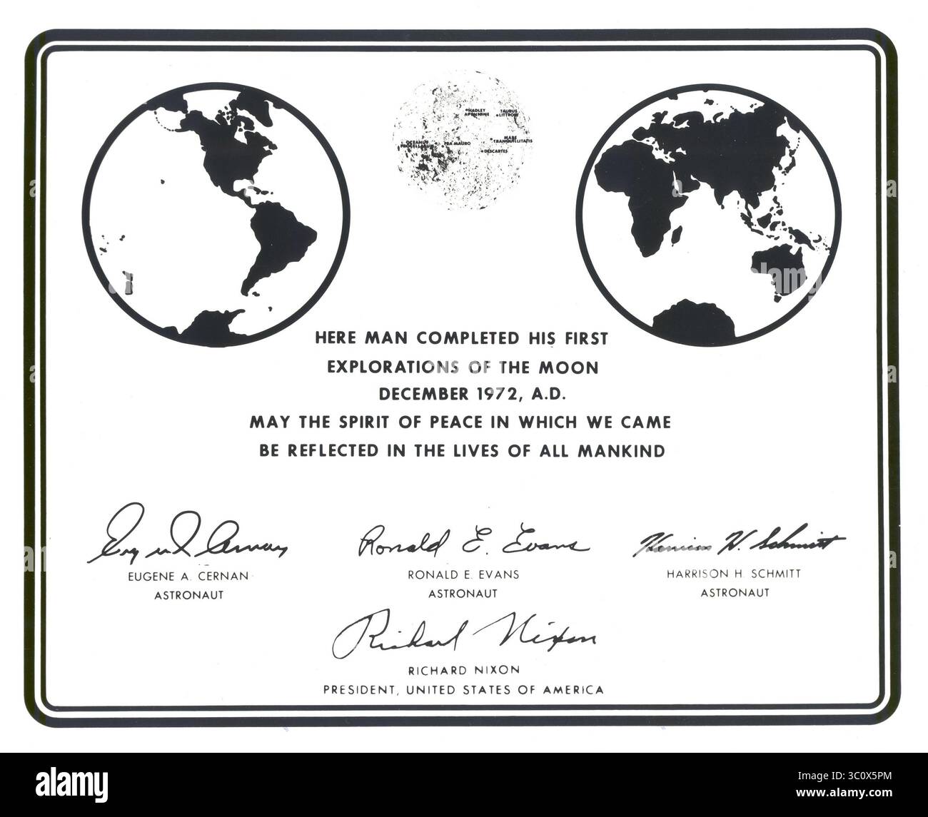December 12, 1972 - U.S. - This image is a photographic replica of the ...