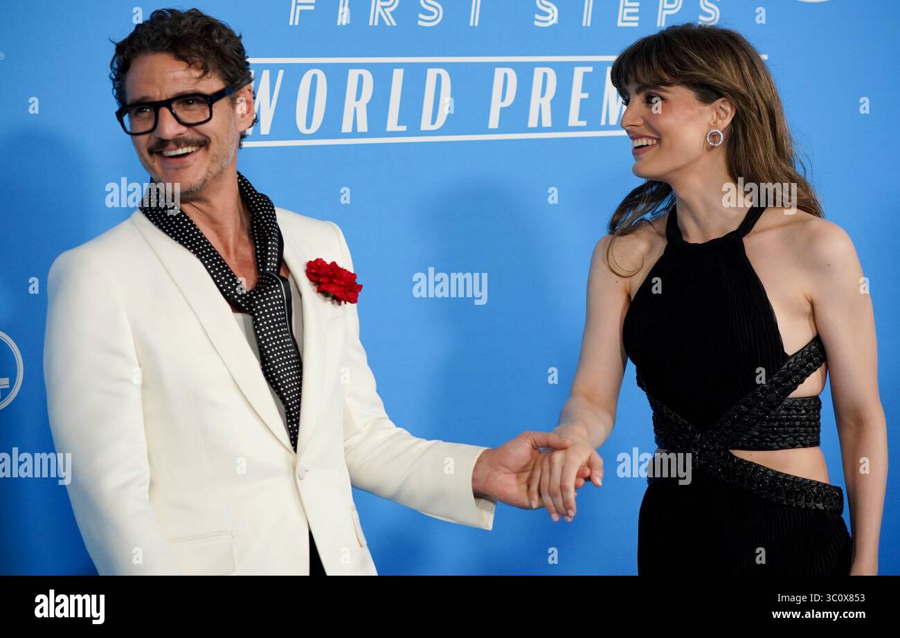 Pedro Pascal, left, and Lux Pascal arrive at the premiere of "The Fantastic Four: First Steps ...