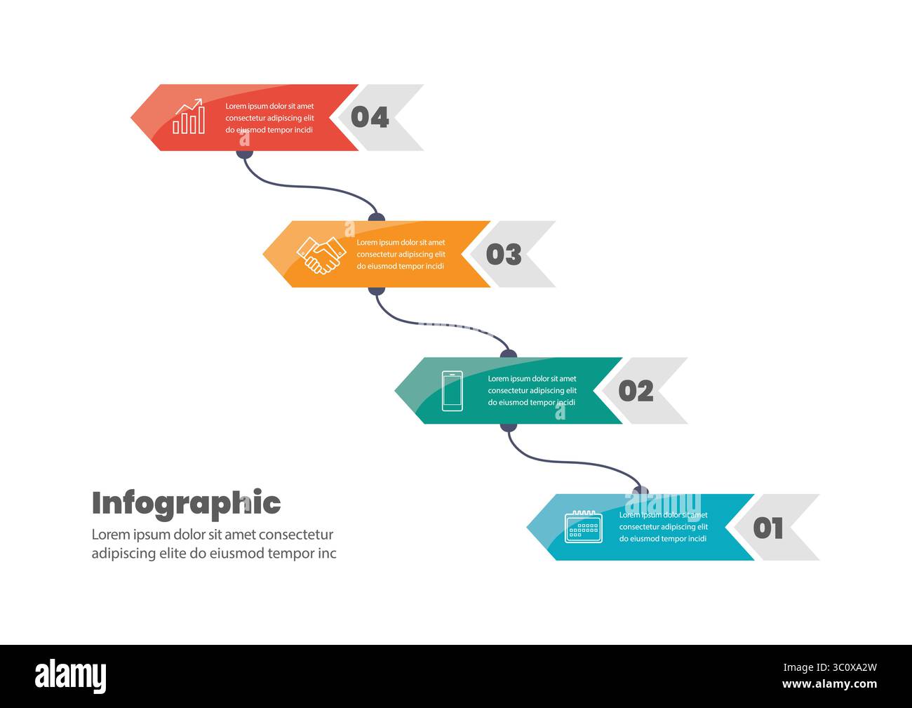 Infographics design with start and finish goal. vector illustration ...