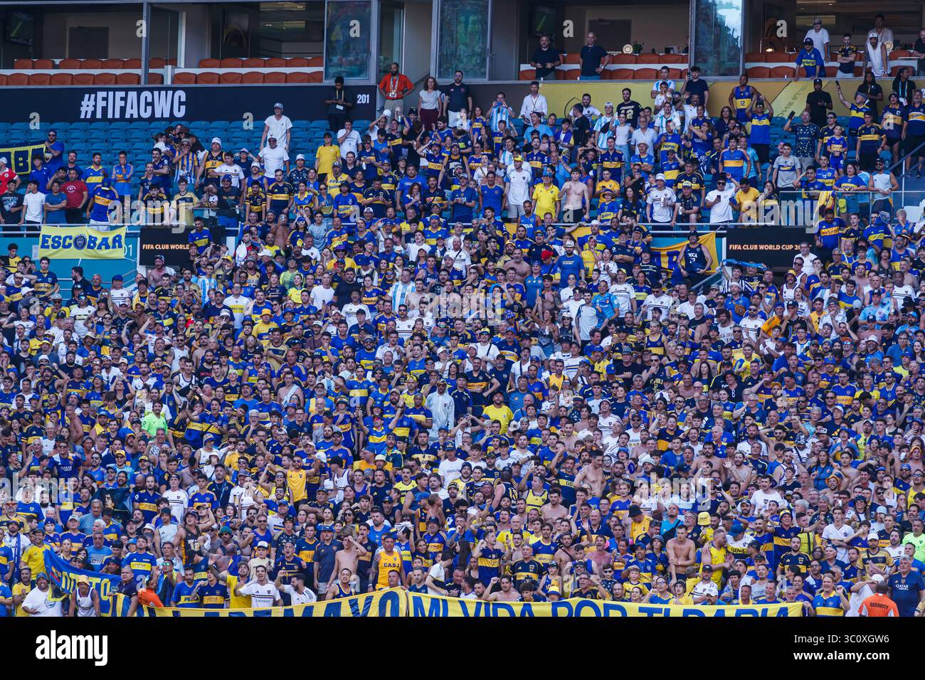 Miami, Florida - June 16: Fans of CA Boca Juniors during the FIFA Club ...