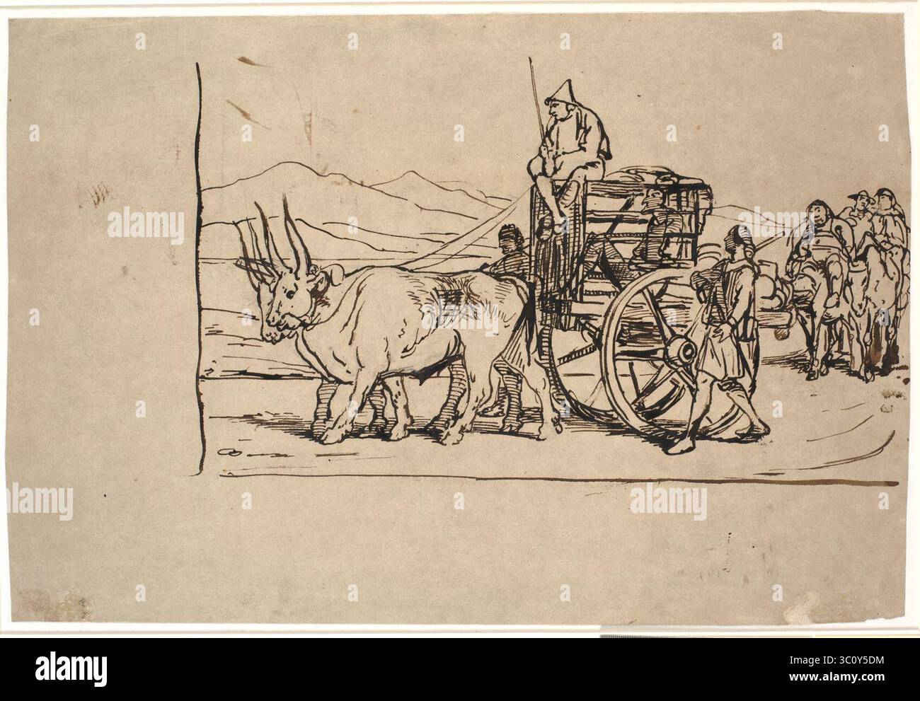 Wilhelm Marstrand, Don Quixotes hjemfart i studekærren Stock Photo - Alamy