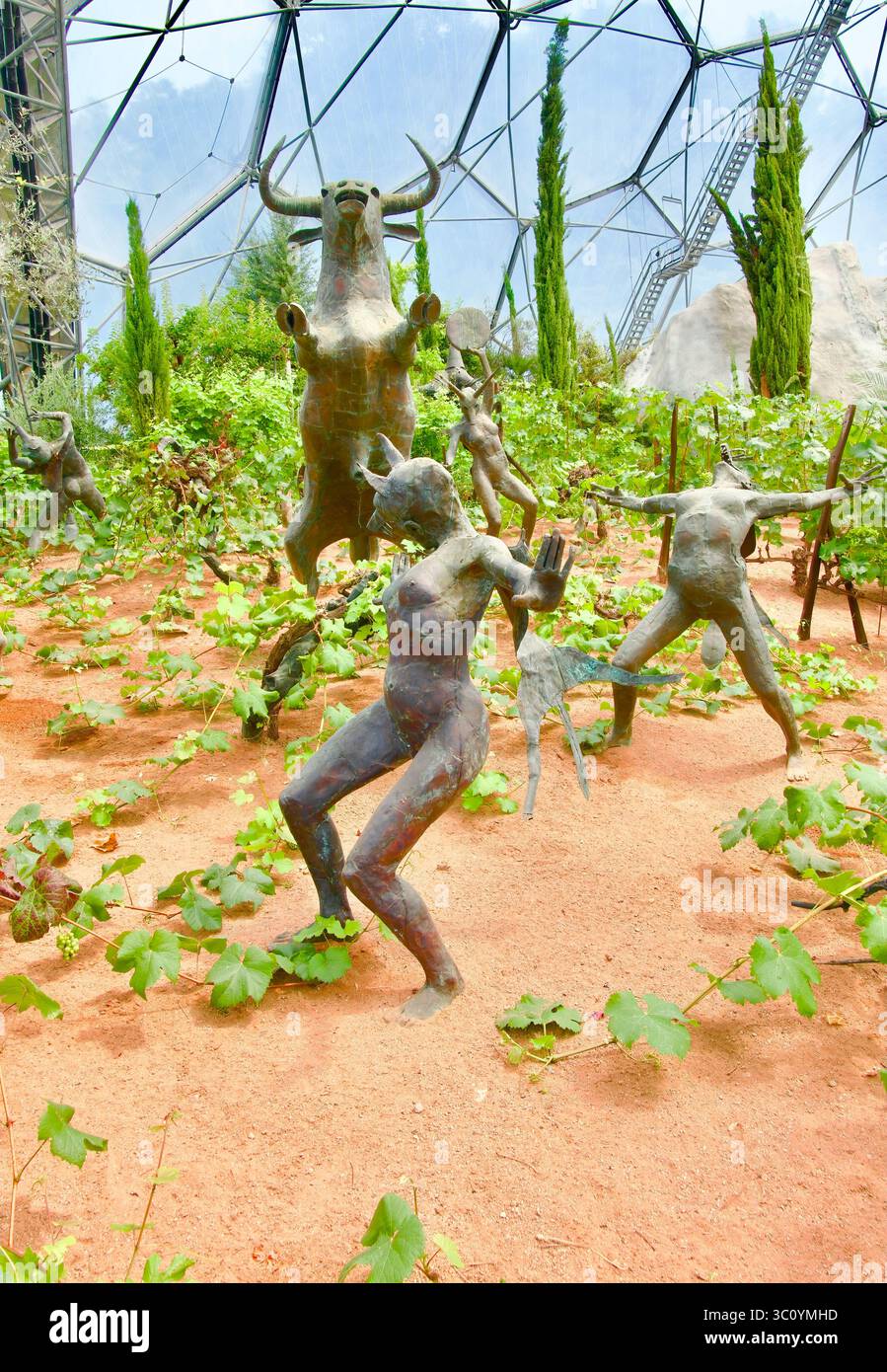 The Rites of Dionysus by Tim Shaw beaten copper sculptures Raging Bull ...