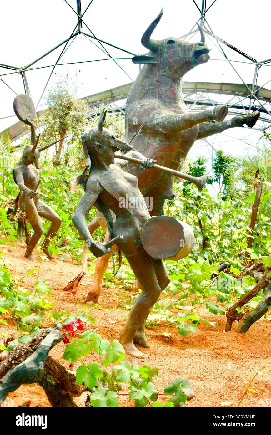The Rites of Dionysus by Tim Shaw beaten copper sculptures Raging Bull ...