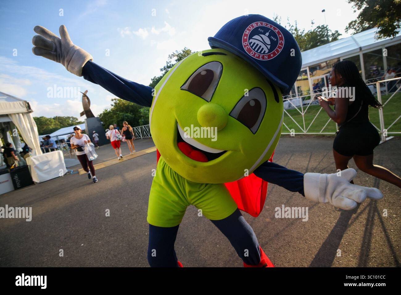 Washington, USA. 21st July, 2025. The Mubadala DC Citi Open mascot on ...