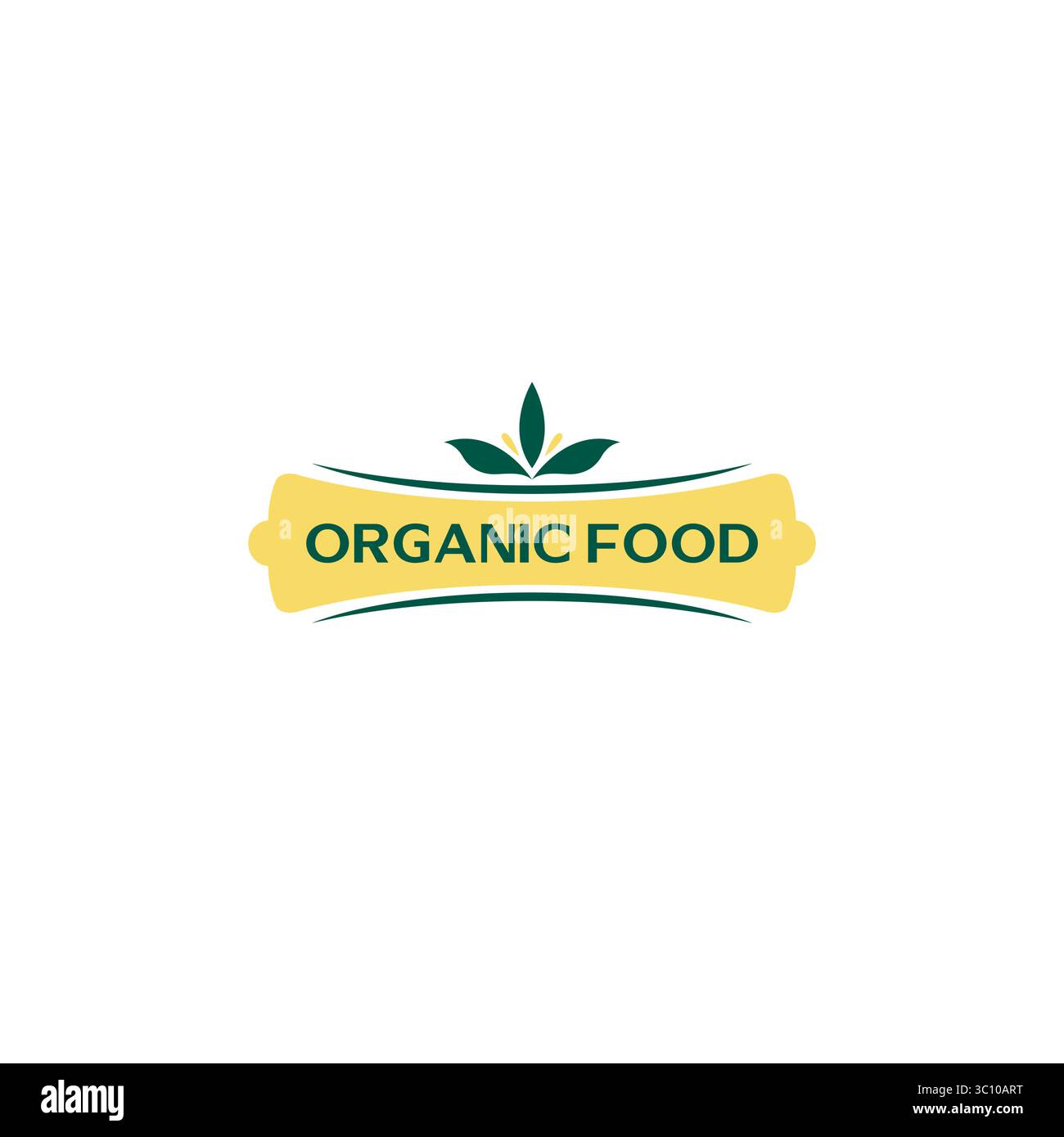 Organic Food Label Logo Vector. Nature Symbol Stock Vector Image & Art ...