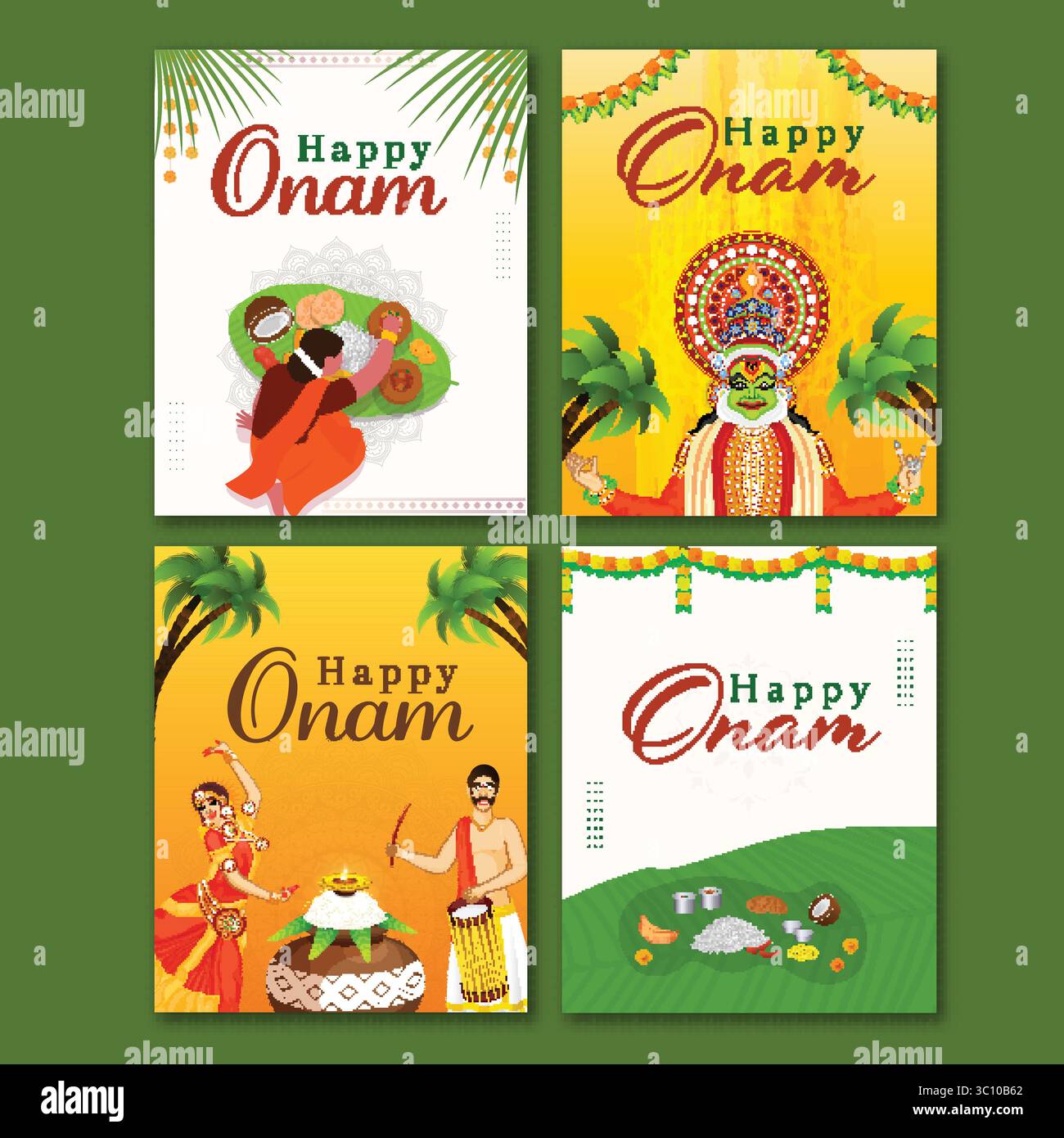 Onam theme Stock Vector Images - Alamy