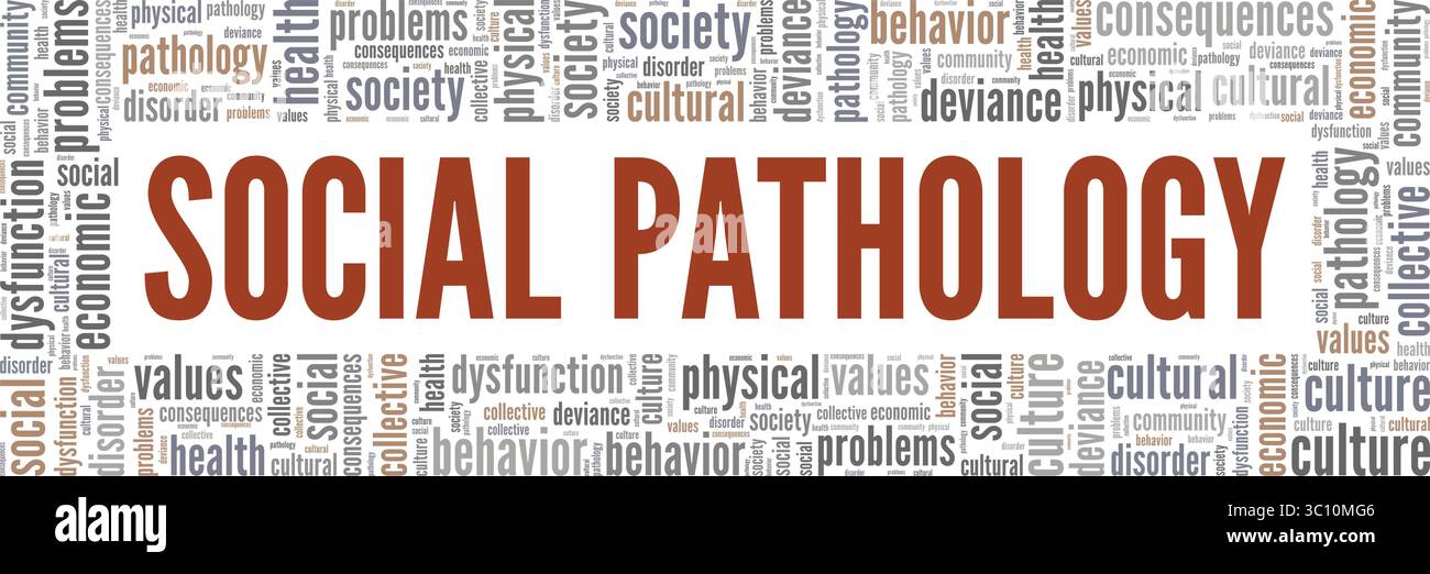 Social Pathology word cloud conceptual design isolated on white ...