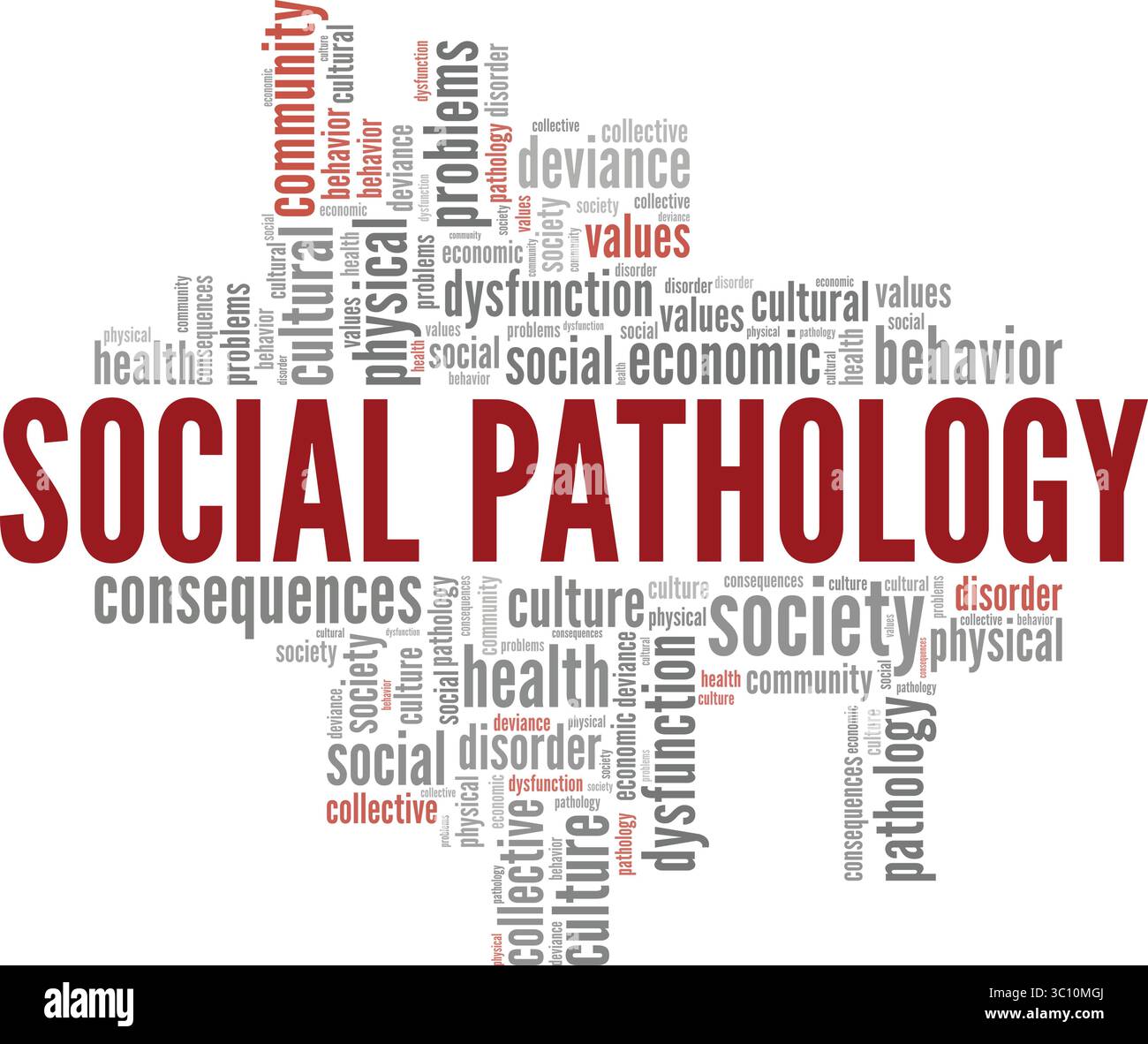 Social Pathology word cloud conceptual design isolated on white ...