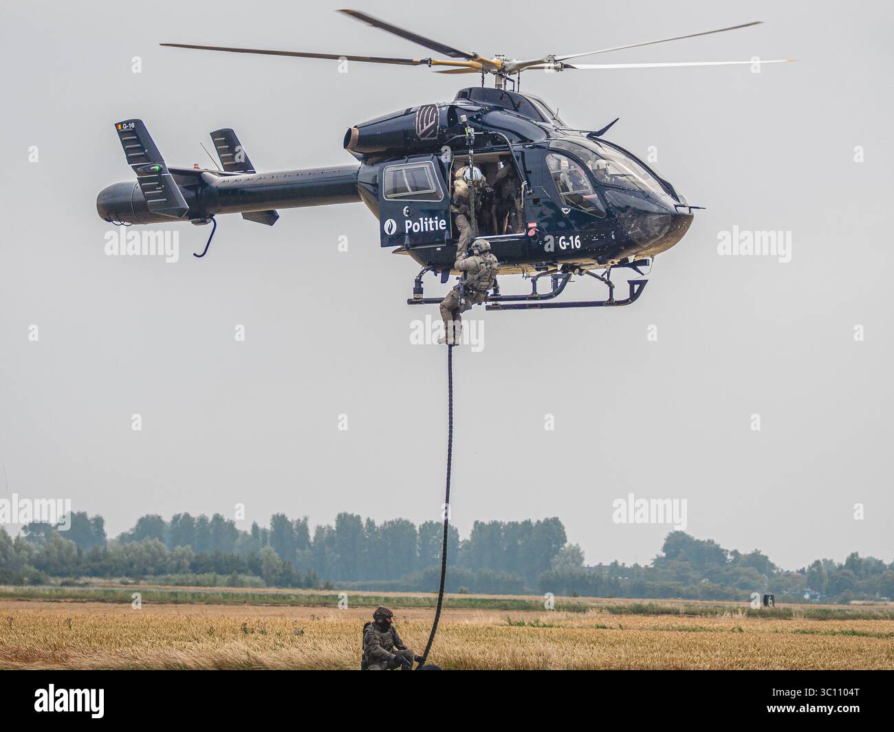 Belgian police anti-terror unit during tactical training. Officers in ...