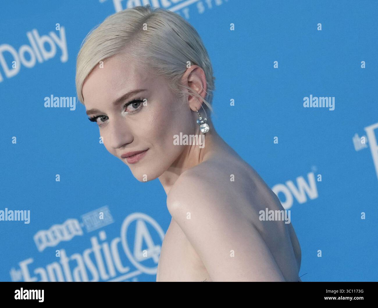 Julia Garner arrives at the Marvel Studios' "THE FANTASTIC FOUR: FIRST ...