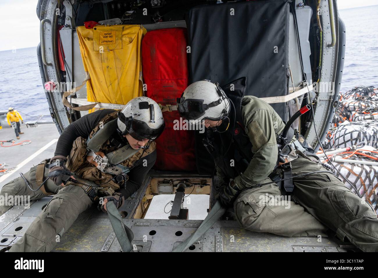 250719-N-TW227-1045 CORAL SEA (July 19, 2025) U.S. Naval Aircrewman ...
