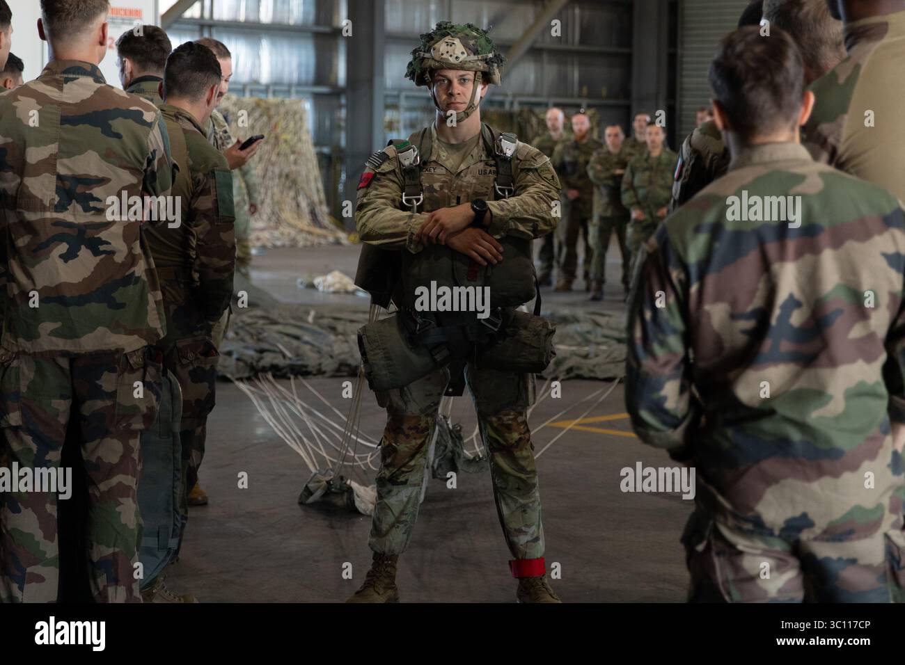 U.S. Army infantry officer and jumpmaster, 1st Lt. Ben Lockey, from the ...