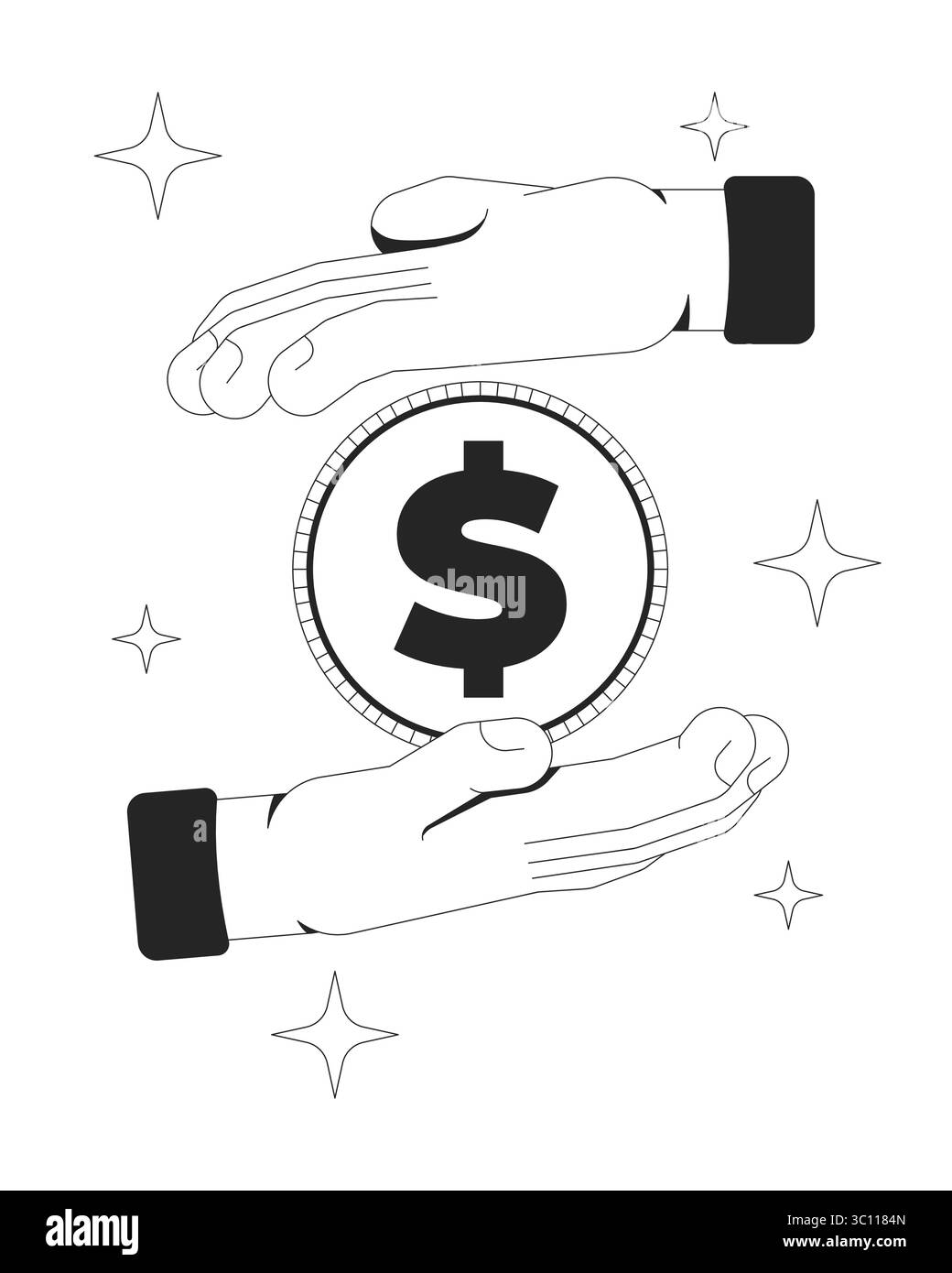 Payment processing line onboarding ui illustration Stock Vector Image & Art - Alamy