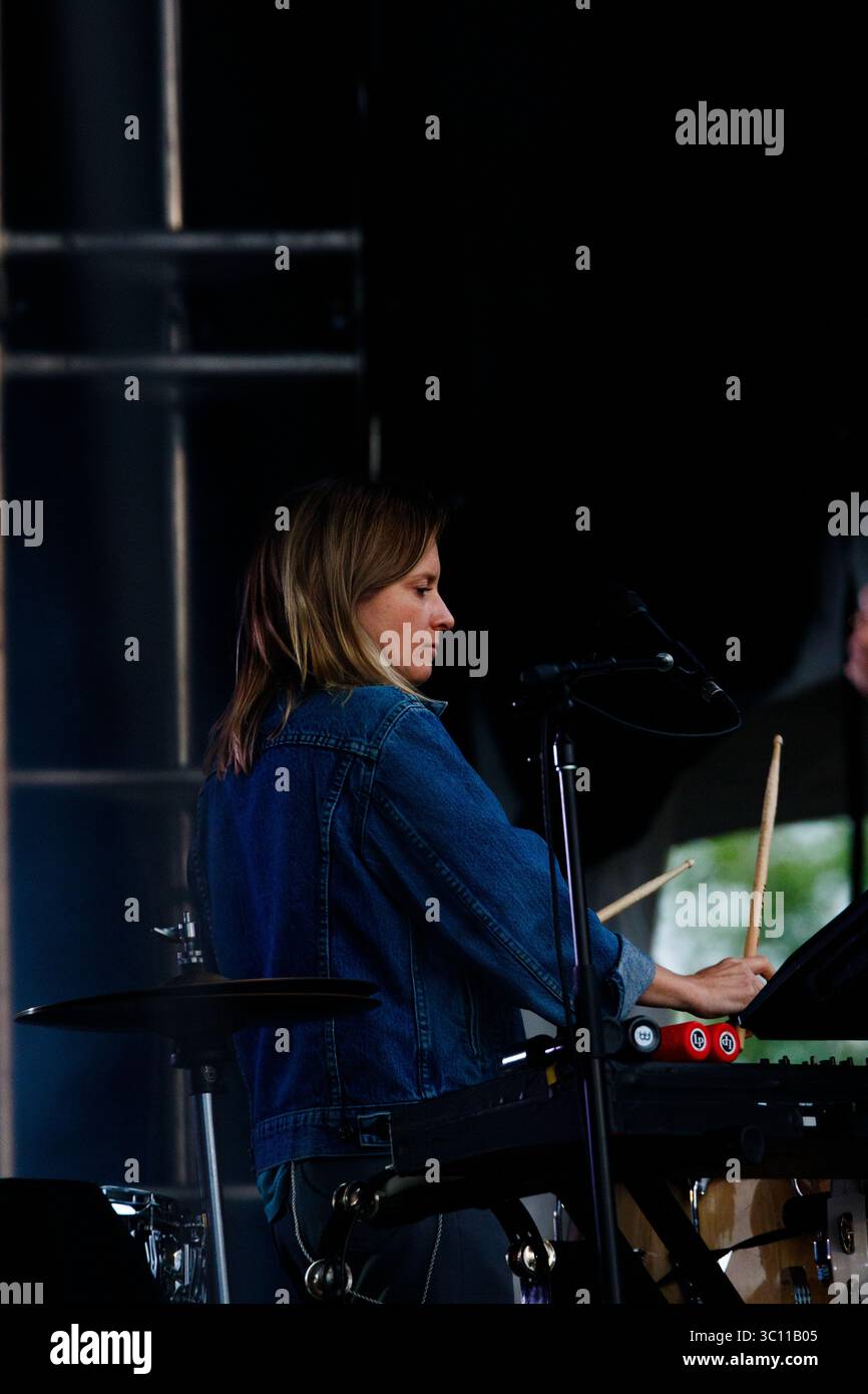 Edmonton, Canada. 21st July, 2025. July Talk's Dani Nash performs ...