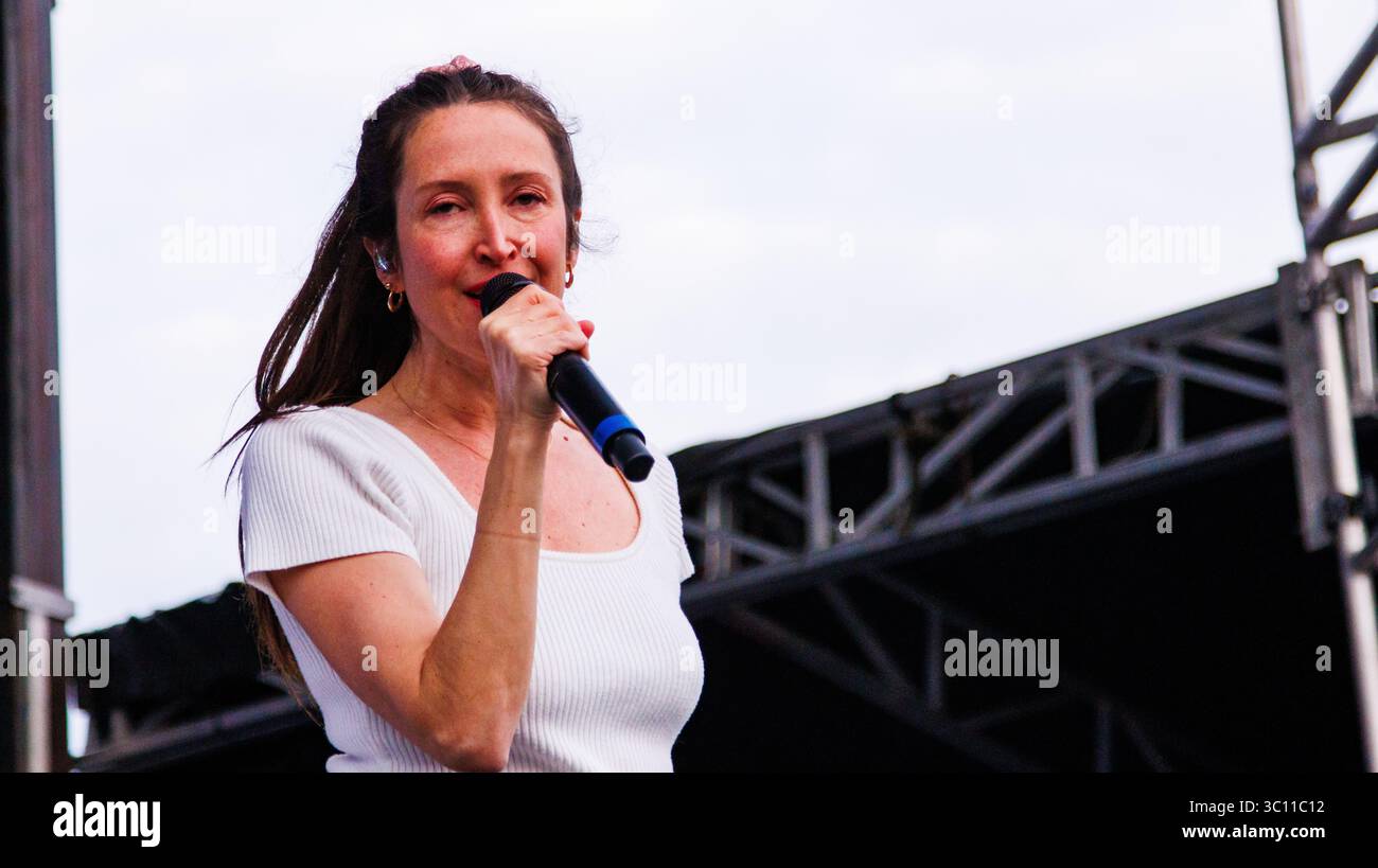 July Talk's Leah Fay Goldstein performs during the K-Days Music Fest at ...
