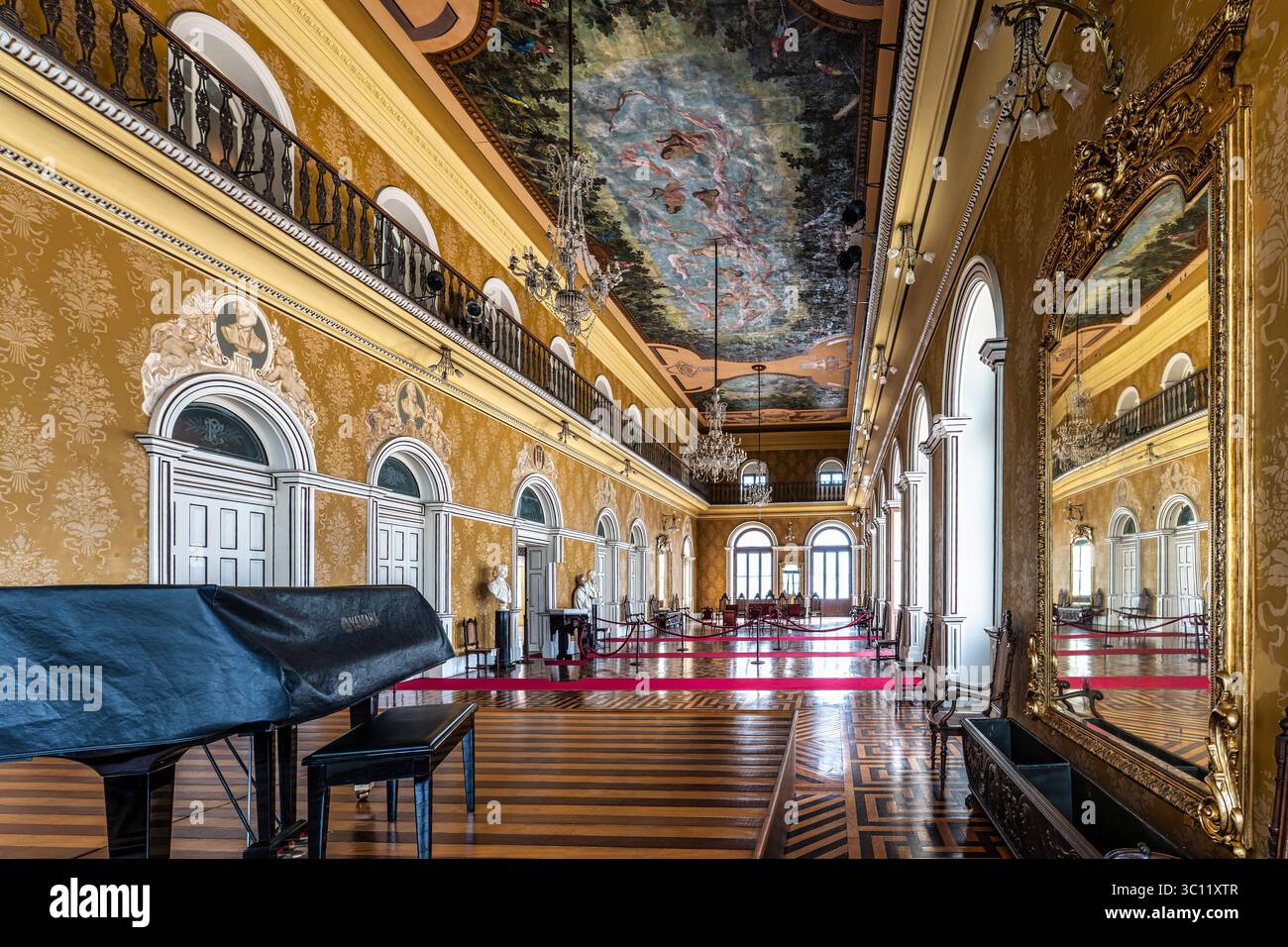 Interior of the Theatro da Paz, Peace Theater at Belem, Para, in Brazil ...