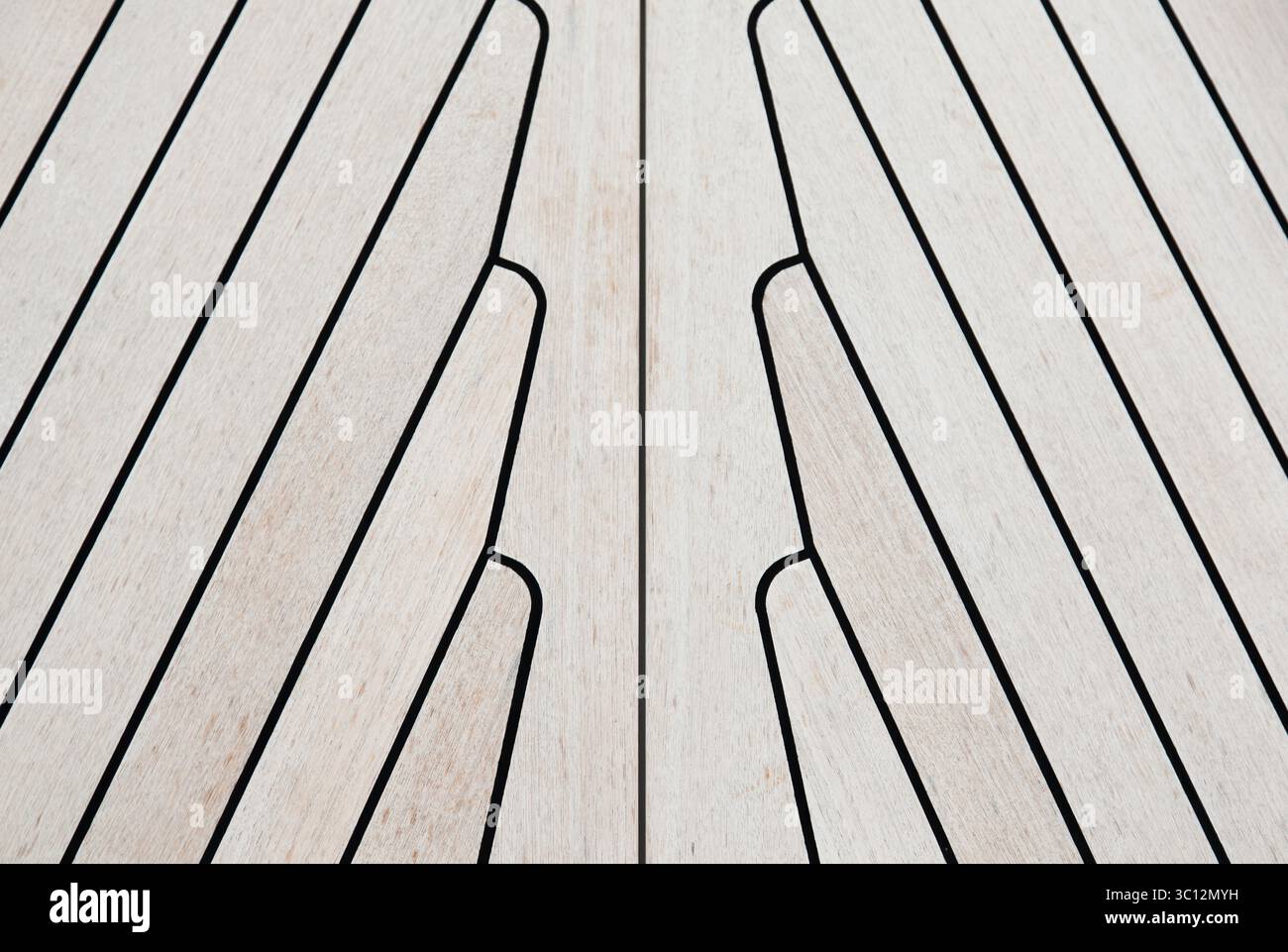 Texture of teak deck on a yacht closeup Stock Photo - Alamy