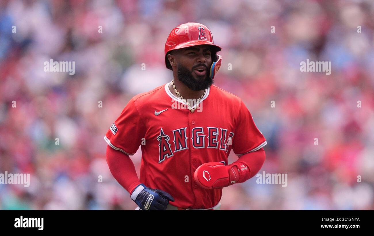 Los Angeles Angels' Luis Rengifo plays during a baseball game Sunday ...
