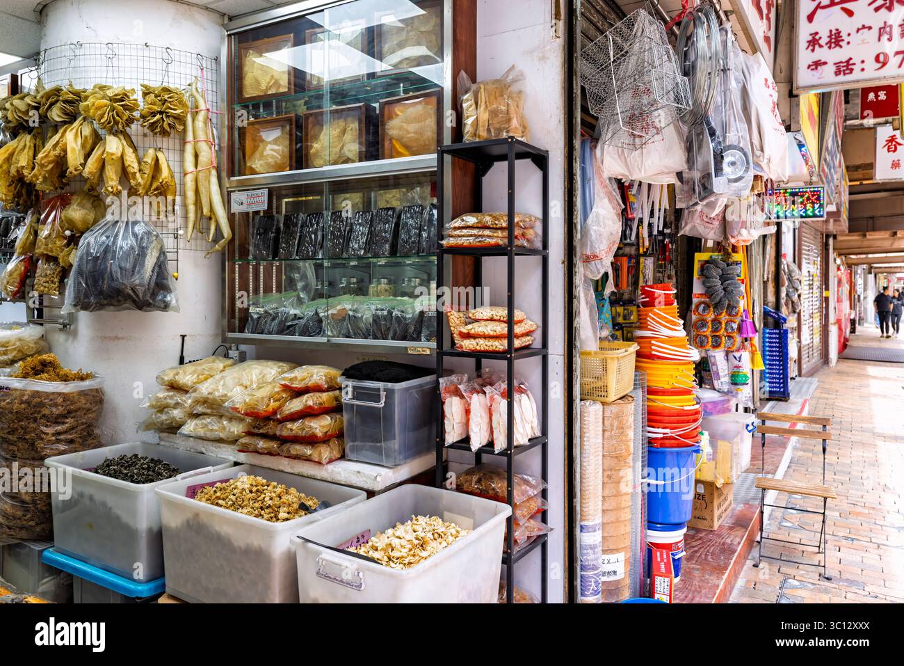 Typical local Chinese shops, North Point, Hong Kong, SAR, China Stock ...