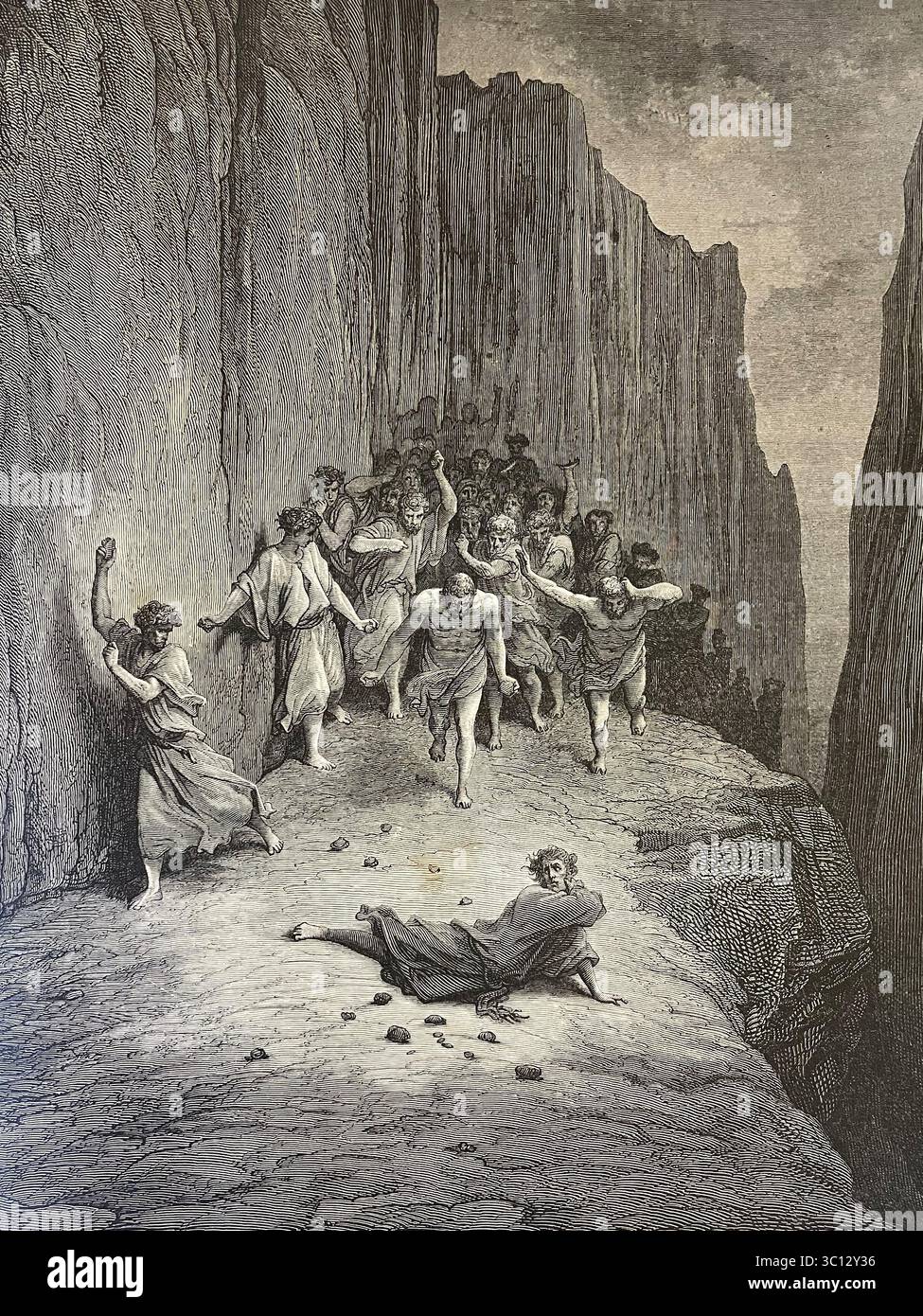 Photo of an image from Dante's Divine Comedy, Purgatory, depicting ...