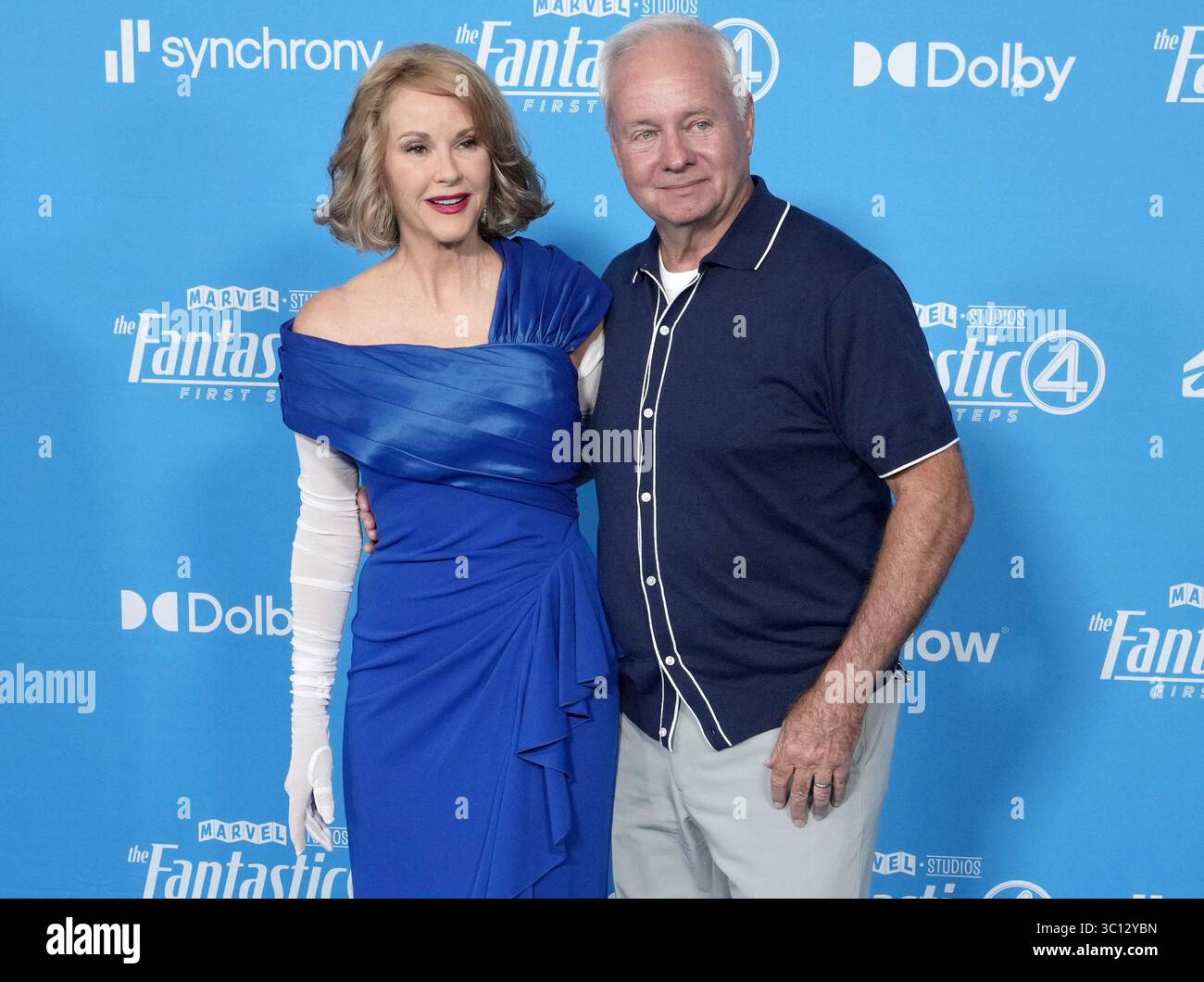 (L-R) Rebecca Staab and Alex Hyde-White at the Marvel Studios' "THE ...