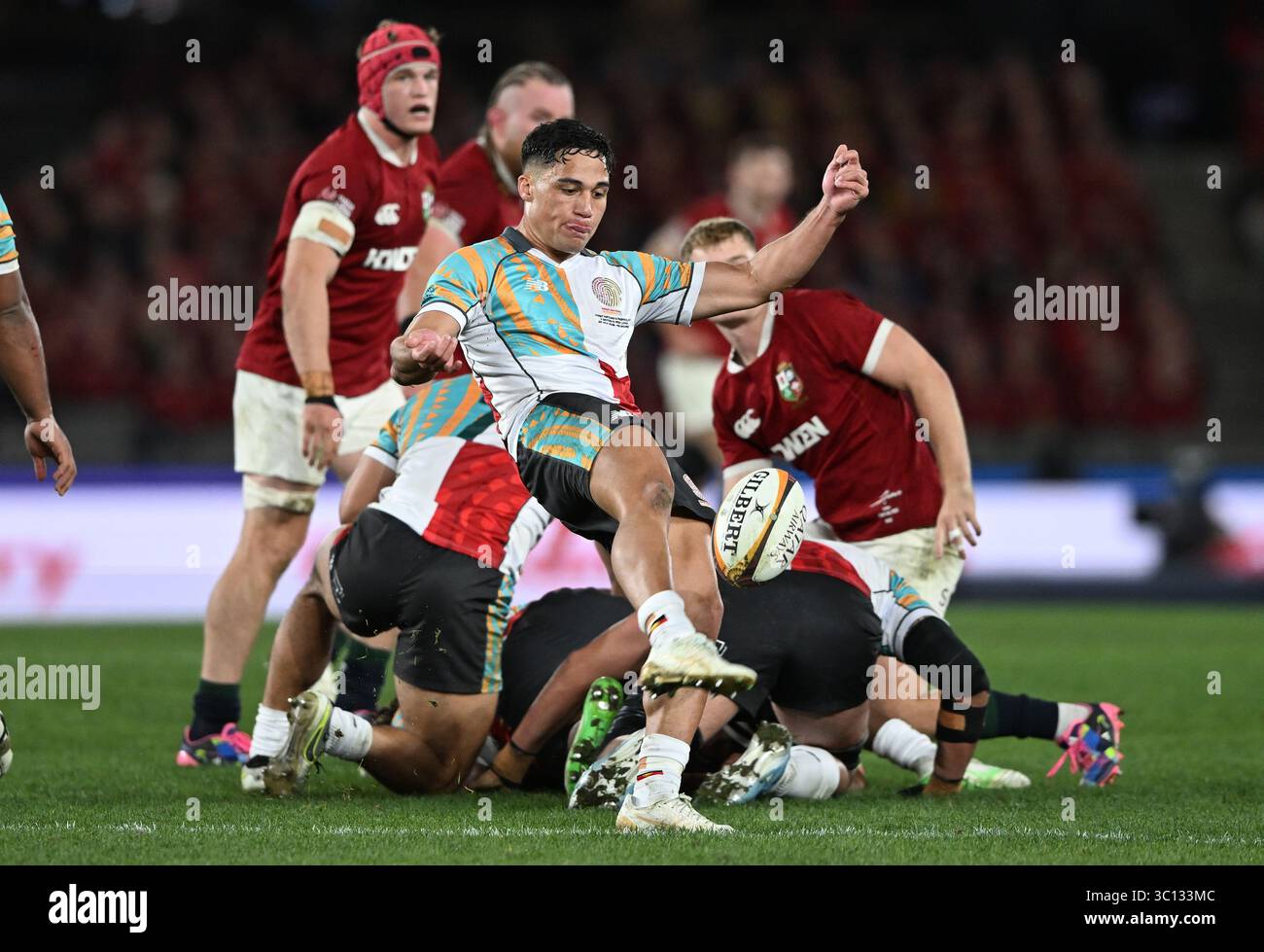 Kalani Thomas of First Nations & Pacifika during the Tour Match between ...