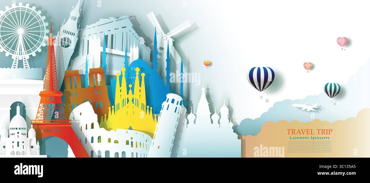 Travel business landmarks tourism Europe architecture by balloon, Tour ...