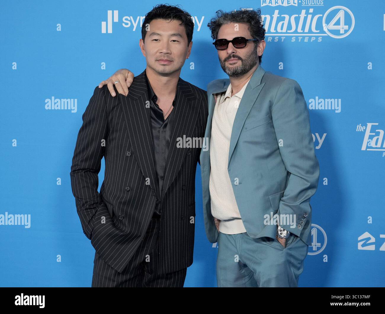 (L-R) Simu Liu and Arian Moayed at the Marvel Studios' "THE FANTASTIC FOUR: FIRST STEPS" World ...