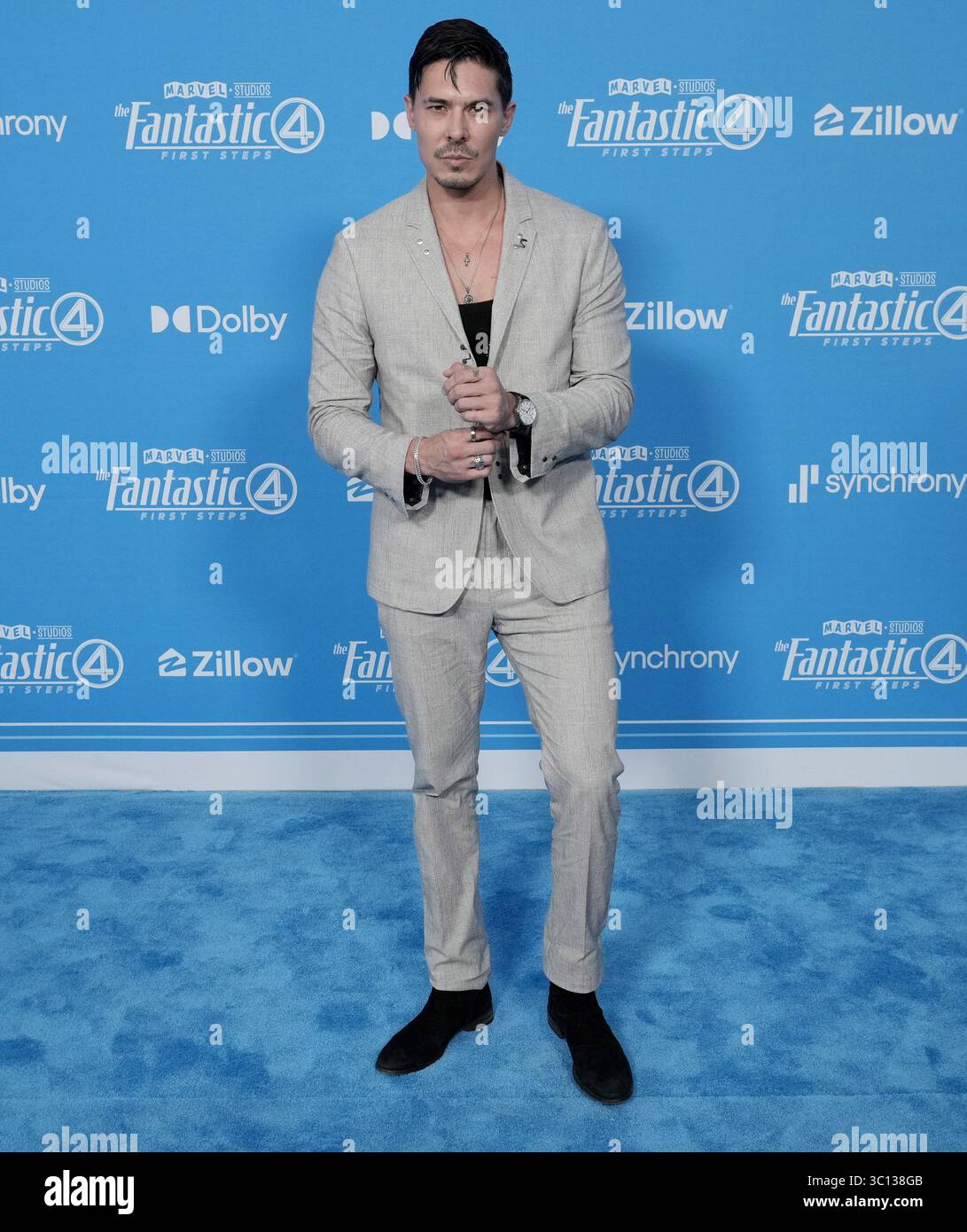 Lewis Tan arrives at the Marvel Studios' "THE FANTASTIC FOUR: FIRST ...