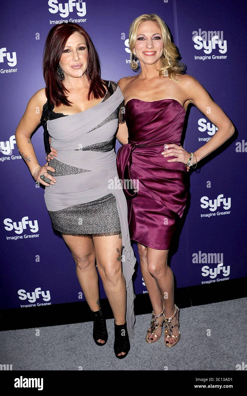Tiffany and Debbie Gibson at the SYFY World Premiere of Mega Python vs ...