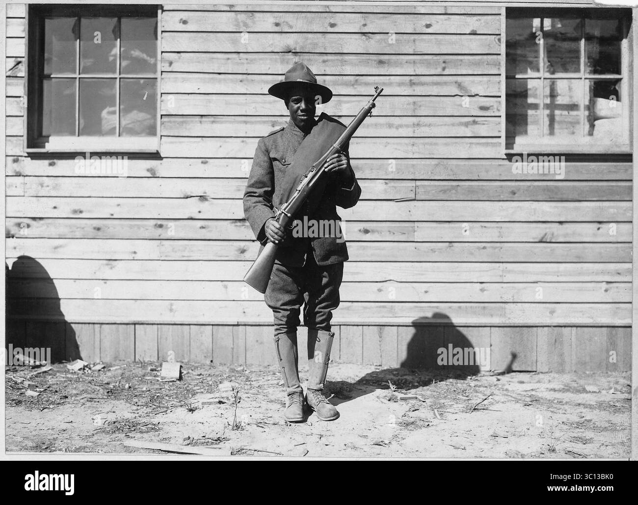 (African American) member of the telephone and telegraph battalion at ...