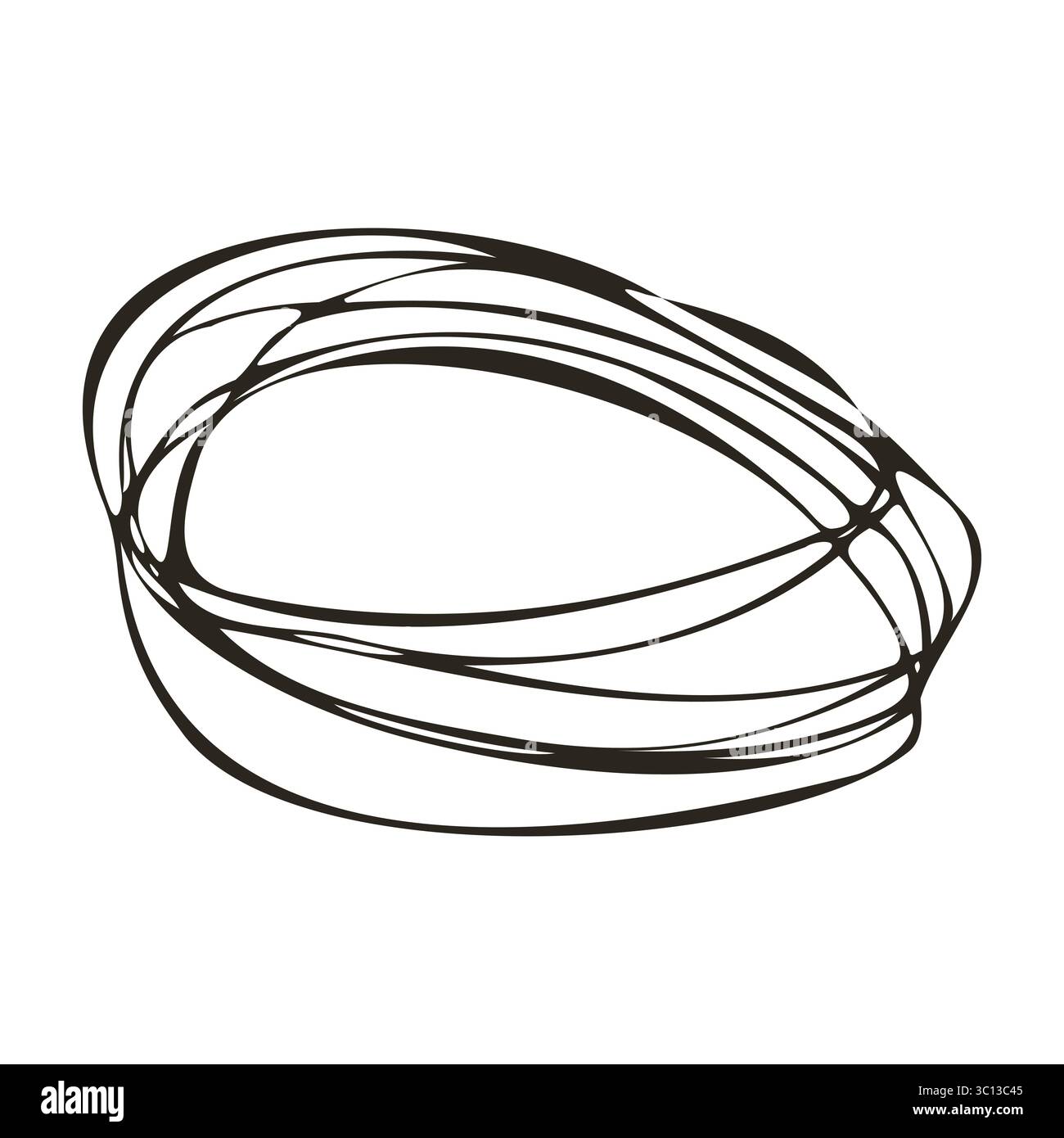 Doodle hand drawn circle, round abstract frame. Isolated outline doodle ...