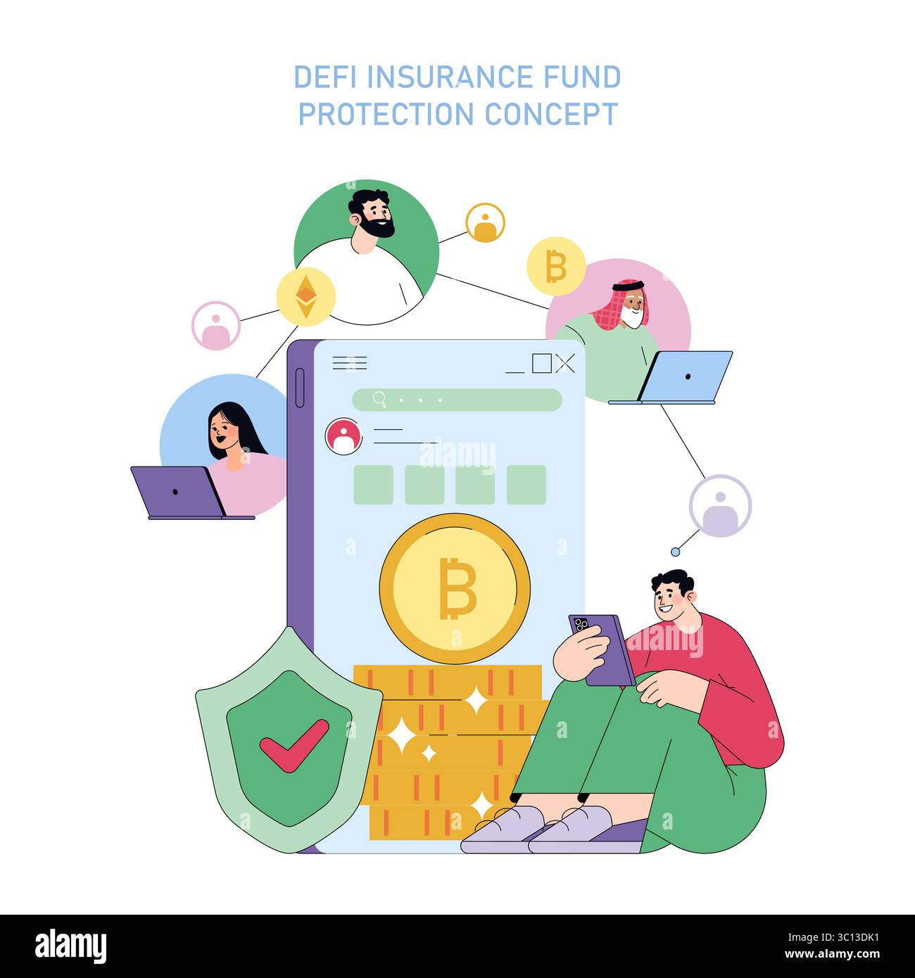 Digital illustration featuring insurance hi-res stock photography and ...