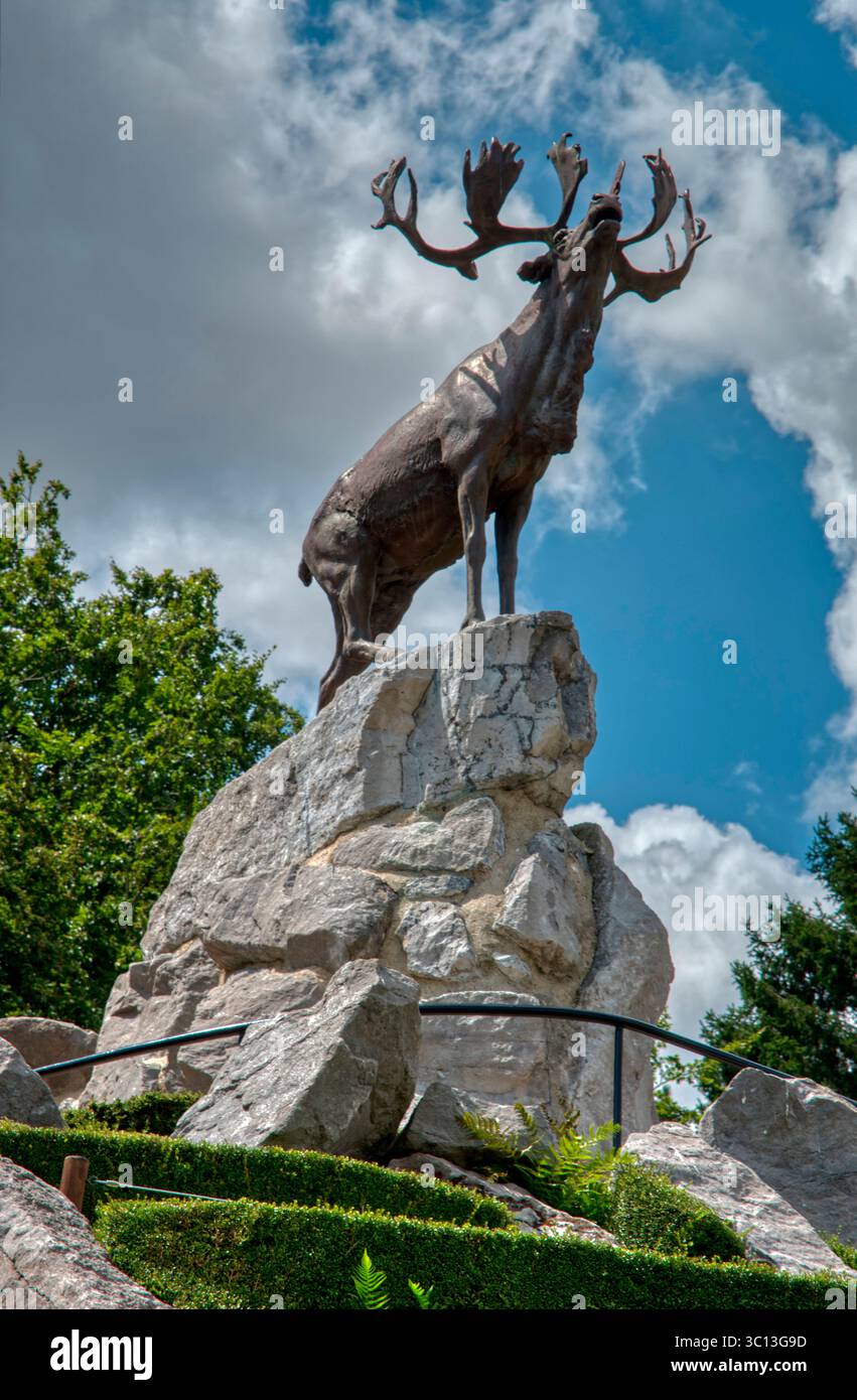 Newfoundland Memorial at Beaumont-Hamel, France with the caribou ...