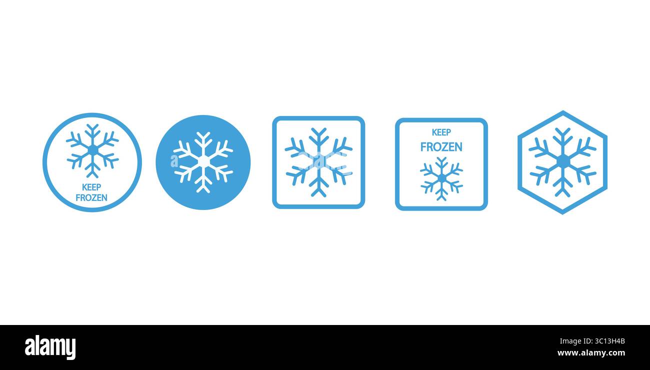Keep frozen label. Keep frozen - badges for product. Sticker with ...