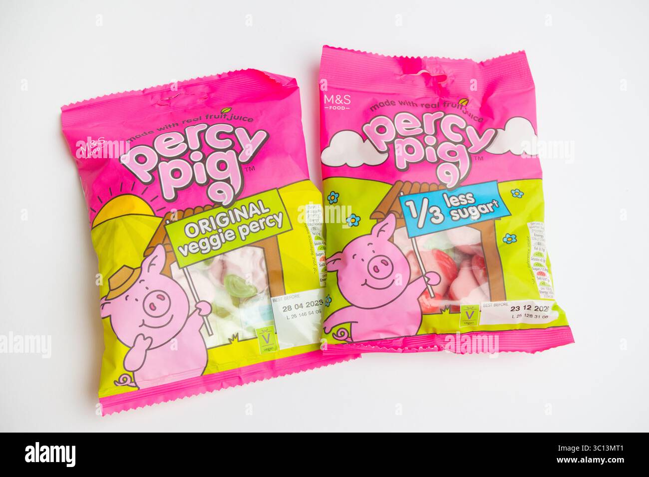 London, United Kingdom, 21st July 2025 :- A View Of A Packets Of Marks And Spencer's Percy Pigs ...