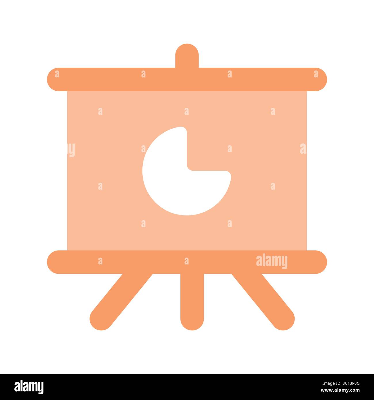 Pie chart on board showing concept icon of presentation board, easy to ...