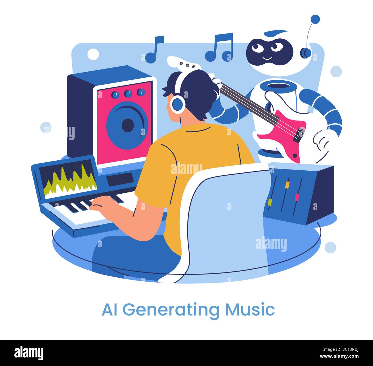 Guitar in focus Stock Vector Images - Alamy