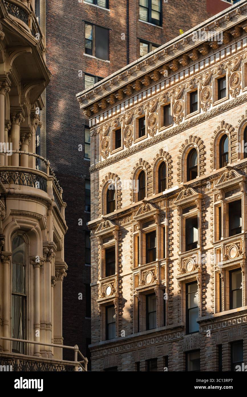 Flatiron District in Manhattan with historic architecture. Ornate ...