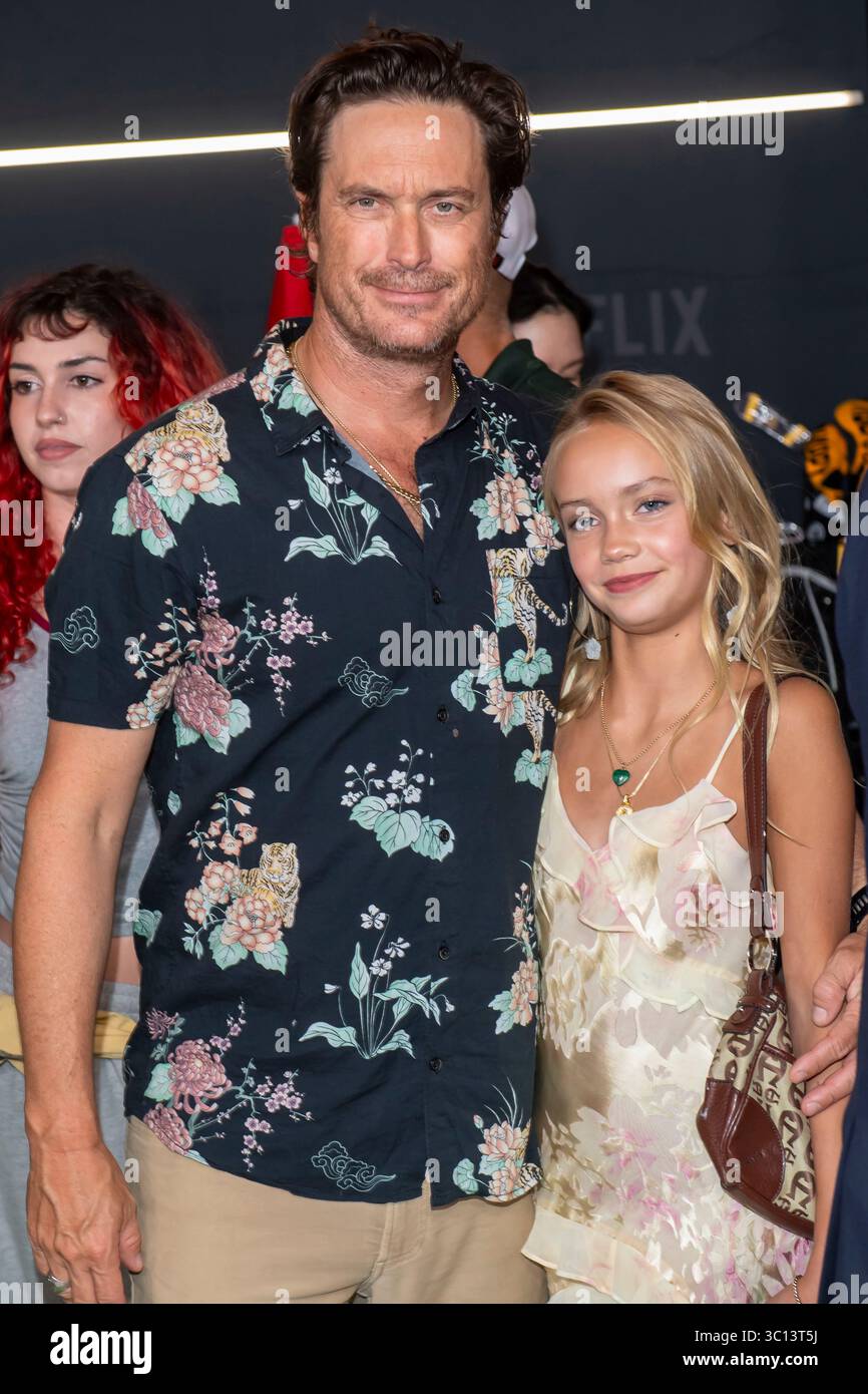 NEW YORK, NEW YORK - JULY 21: (L-R) Oliver Hudson and Rio Laura Hudson attend Netflix's "Happy ...