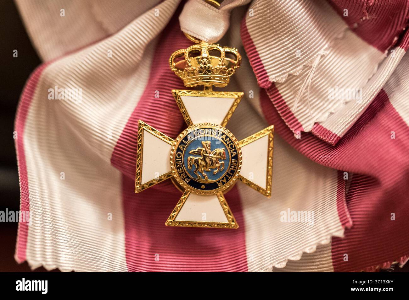 White Cross of Military Merit during the ceremony for the awarding of ...