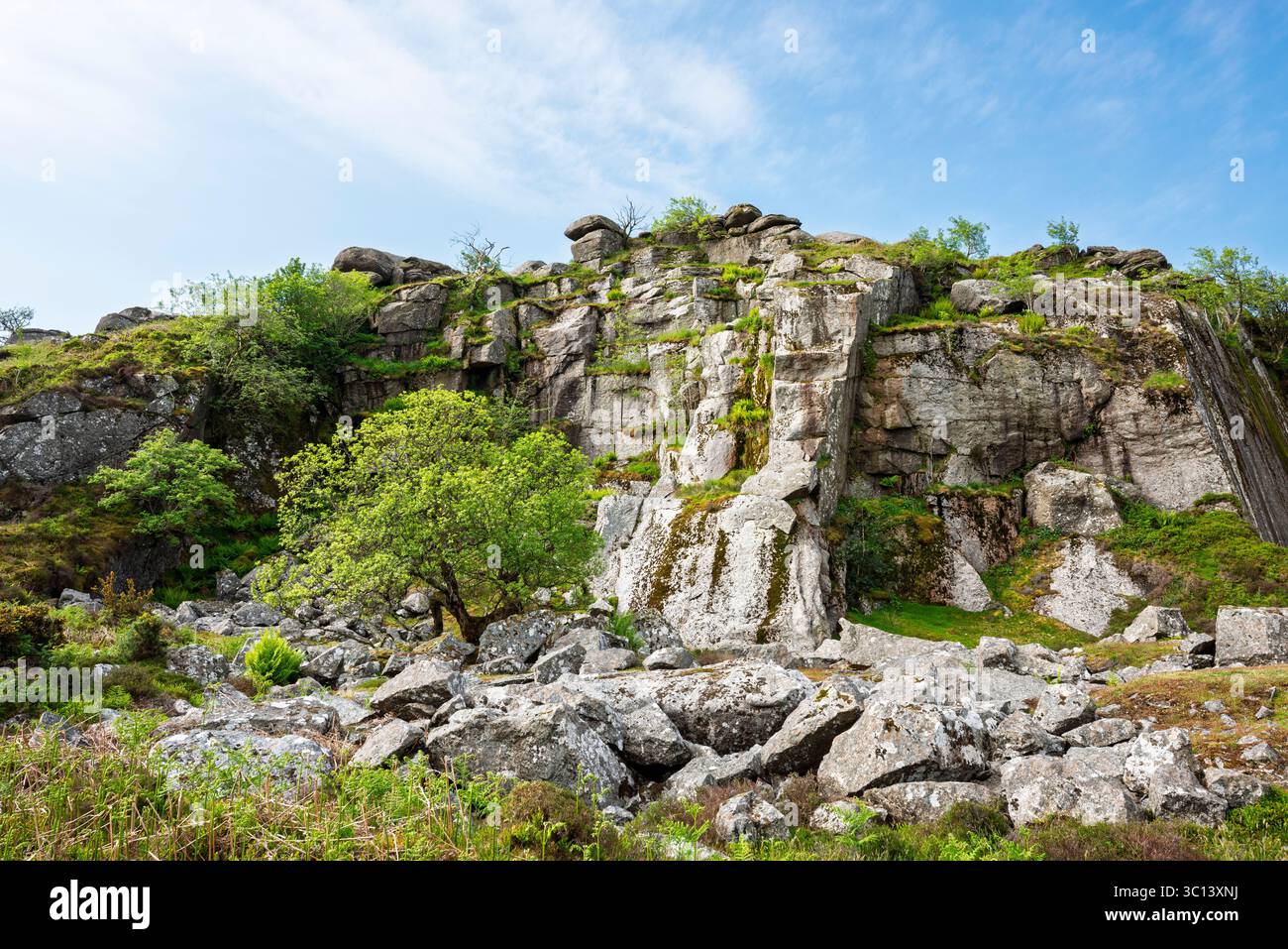 The disused Holwell Tor Quarry in Dartmoor National Park, Devon ...