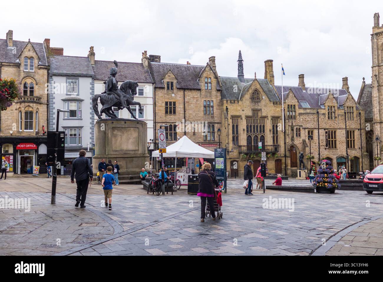 The busy market square in Durham city centre,England,UK Stock Photo - Alamy