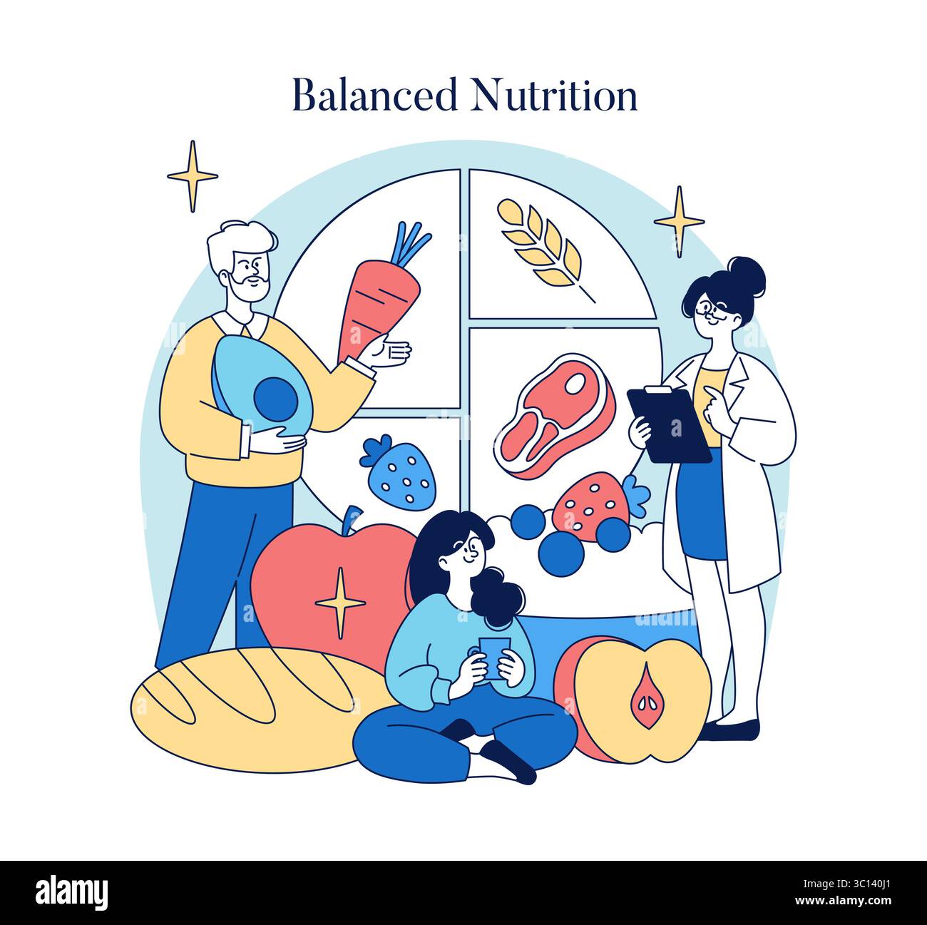 Balanced diet chart hi-res stock photography and images - Alamy