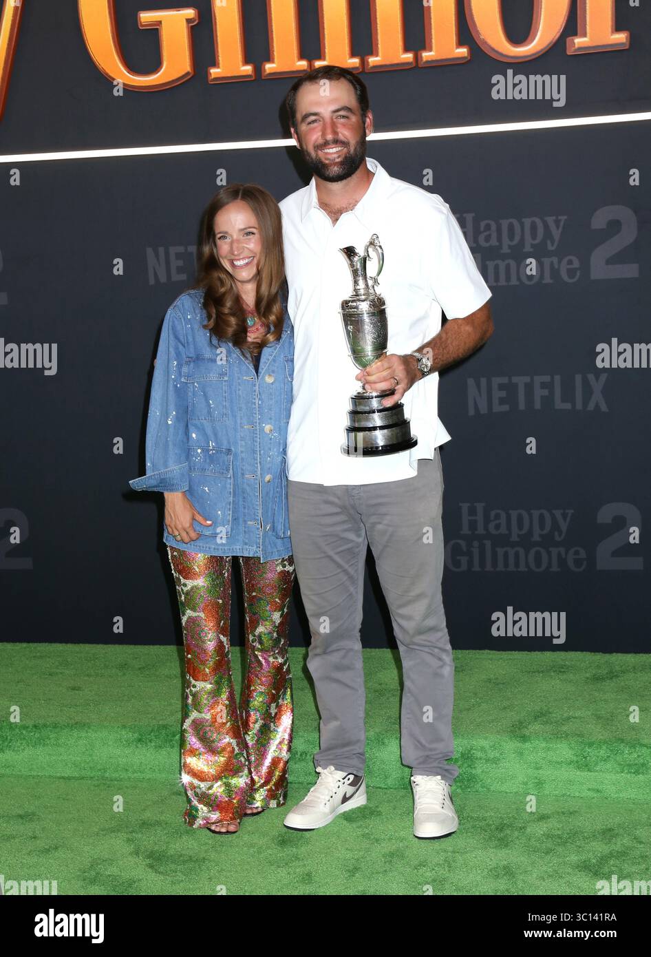 Meredith Scudder and Scottie Scheffler attending Netflix's 'Happy ...